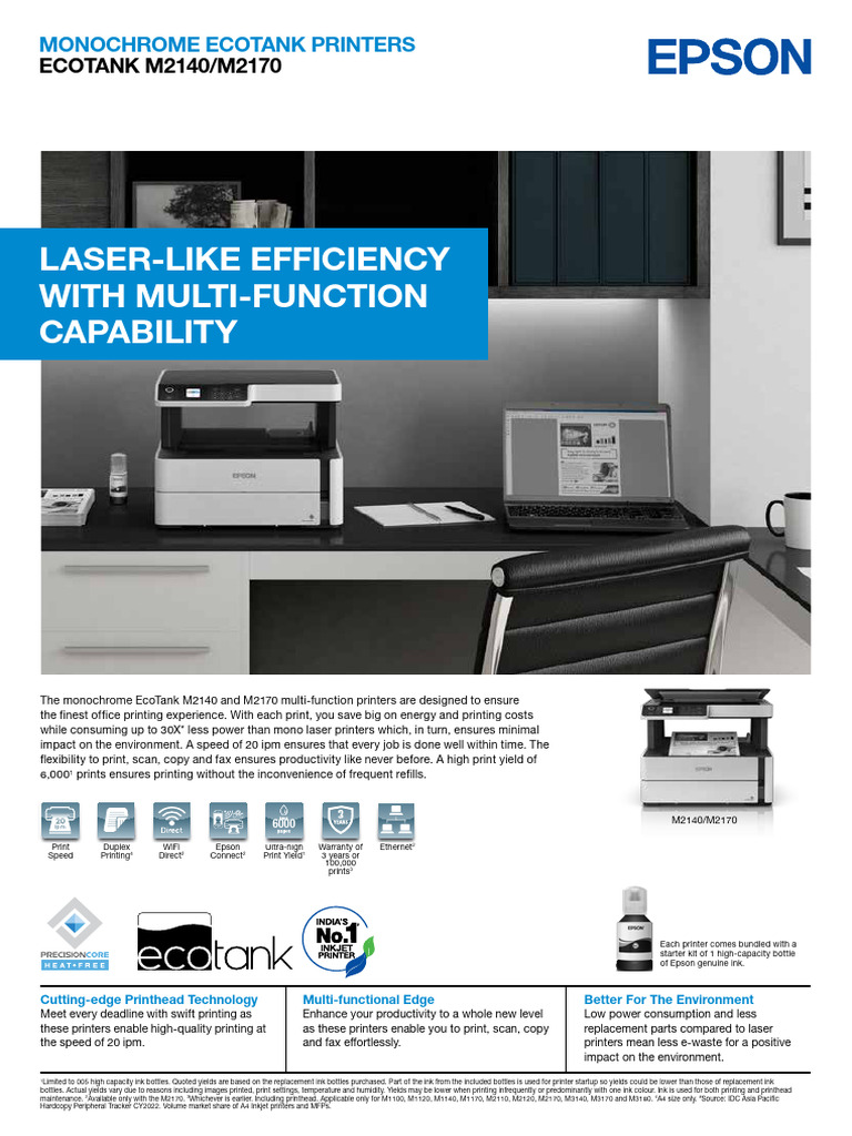 Ecotank M2140-M2170 | PDF | Image Scanner | Printer (Computing)