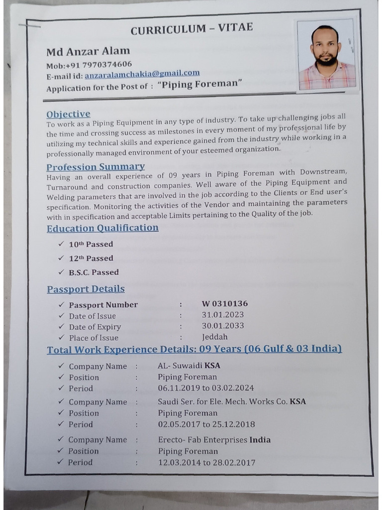 Ansar Alam Foreman | PDF