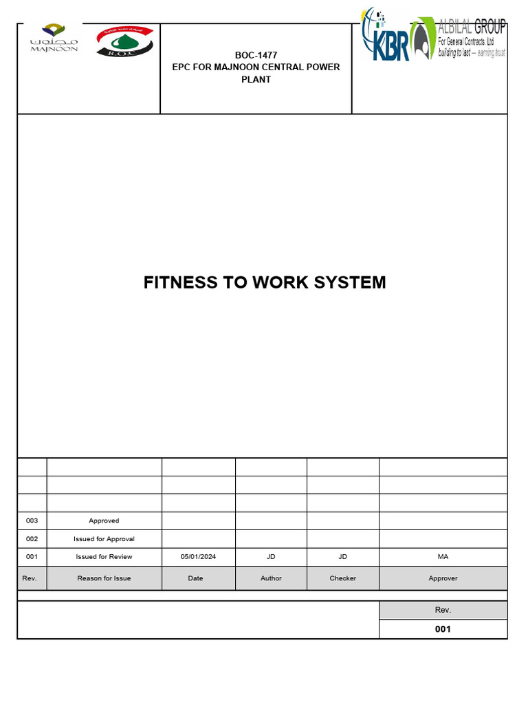 Fitness to work system | PDF | Employment | Physical Examination