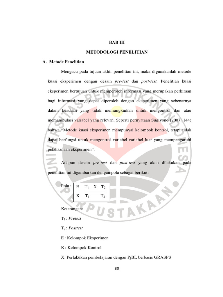Refesensi Kuasi Eksperimental | PDF