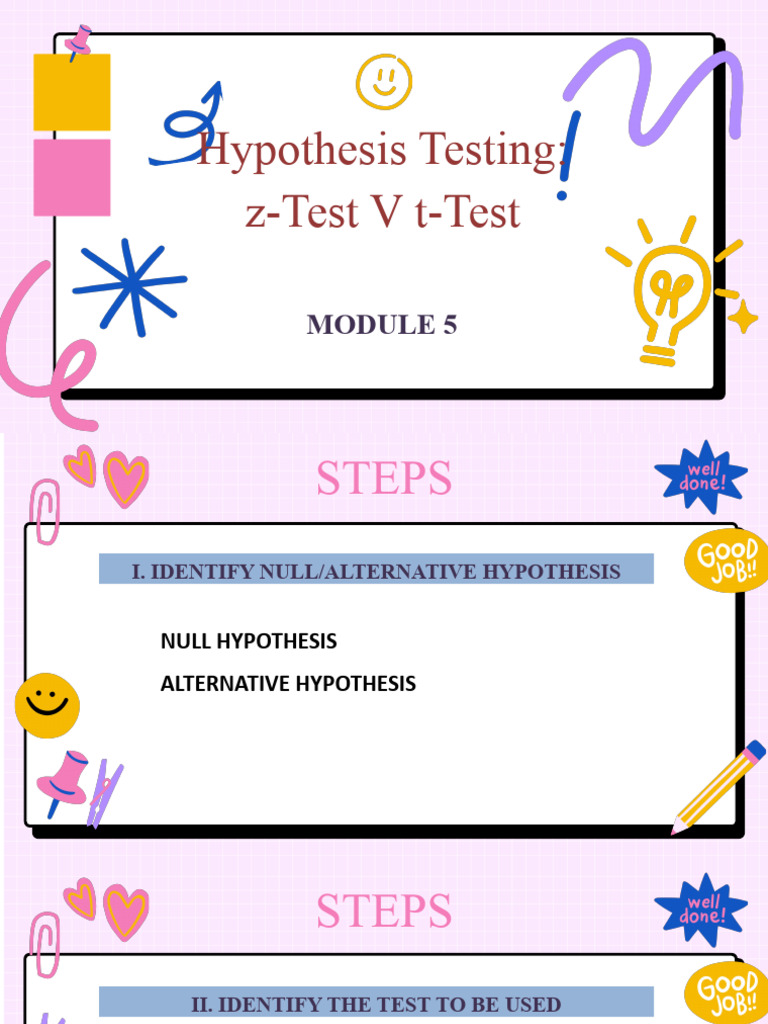 SP Module 5 Z Test V T Test | PDF | Student's T Test | P Value
