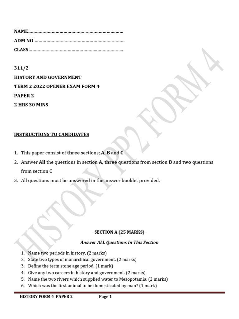 History PP2 Q F4 | PDF | World War I