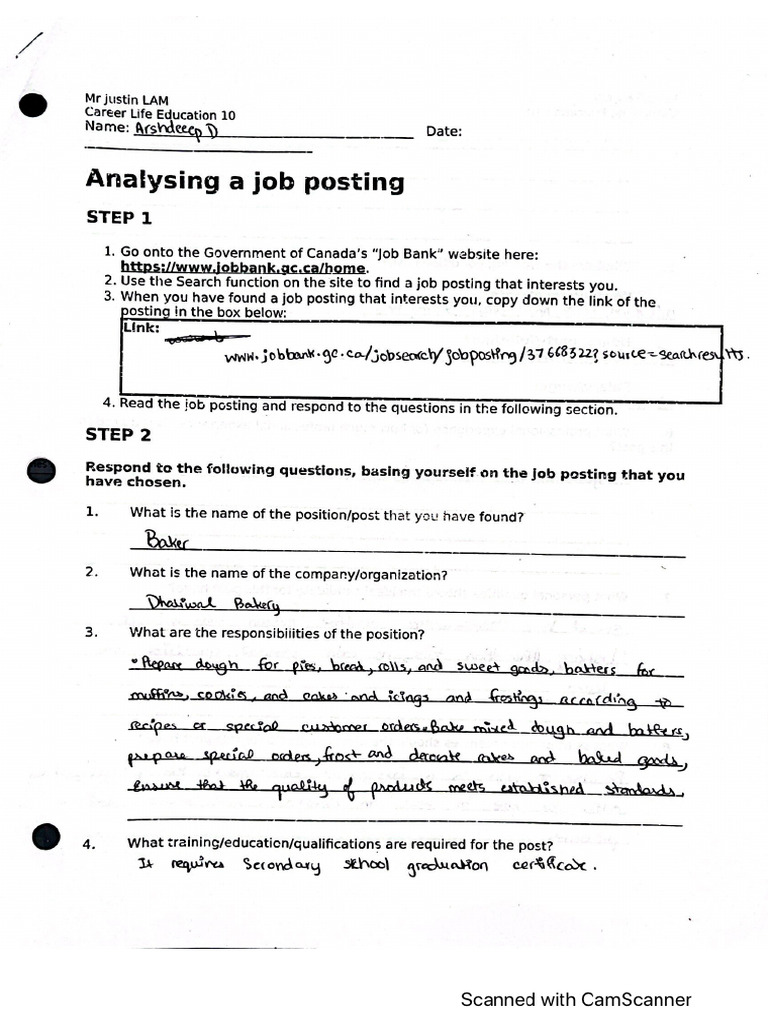 Analyzing A Job Posting | PDF
