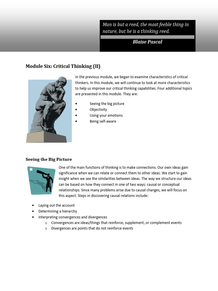 Enhancing Critical Thinking Skills | PDF | Thought | Critical Thinking