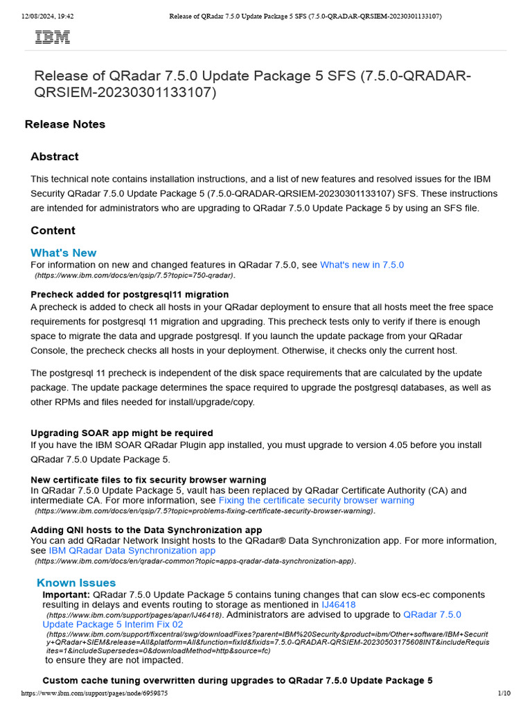 Release of QRadar 7.5.0 Update Package 5 SFS (7.5.0-QRADAR-QRSIEM-20230301133107) | PDF ...