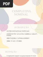 13.8. Exercícios de Complemento Nominal - Toda Matéria | PDF | Substantivo | Objeto (gramática)
