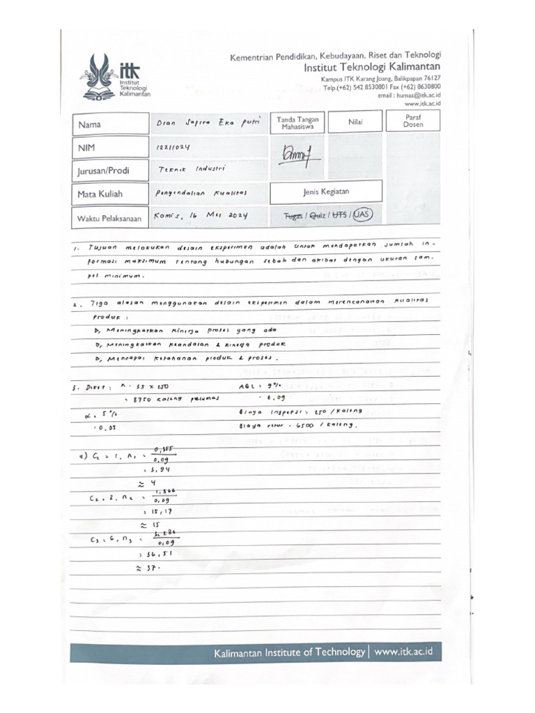 Dian Safira Eka Putri - UAS QC | PDF