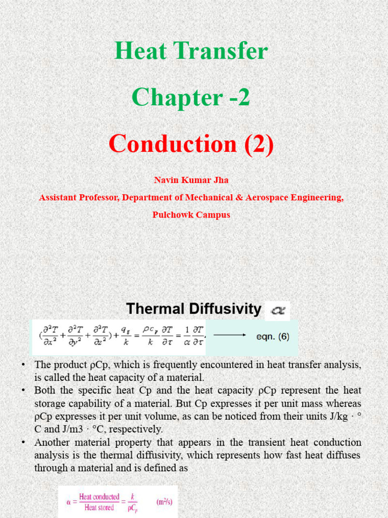 Chapter-2 Conduction - 2 | PDF | Thermal Conduction | Heat