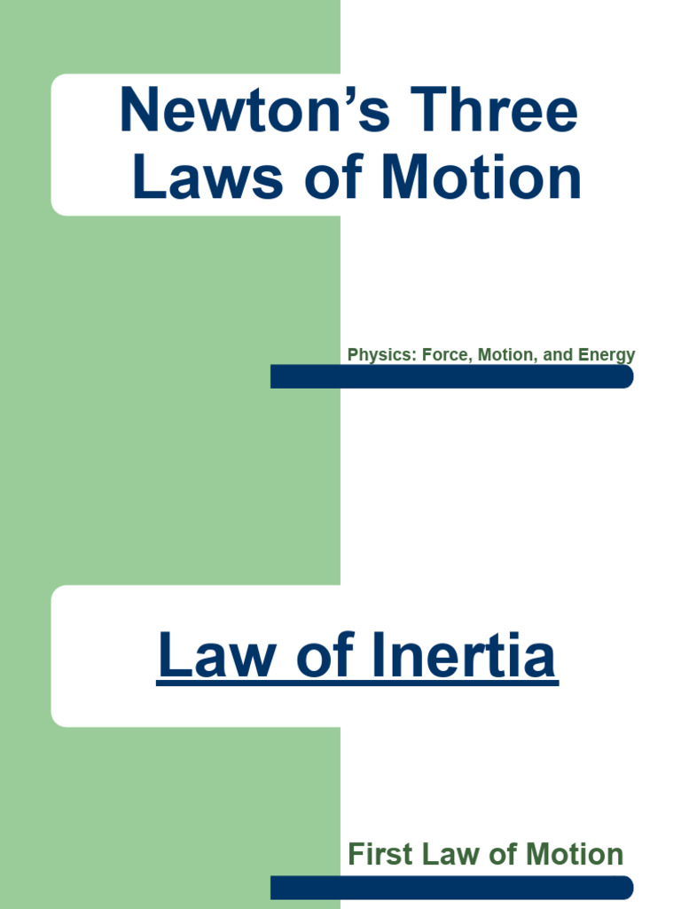 3 Laws of Motion | PDF | Force | Inertia