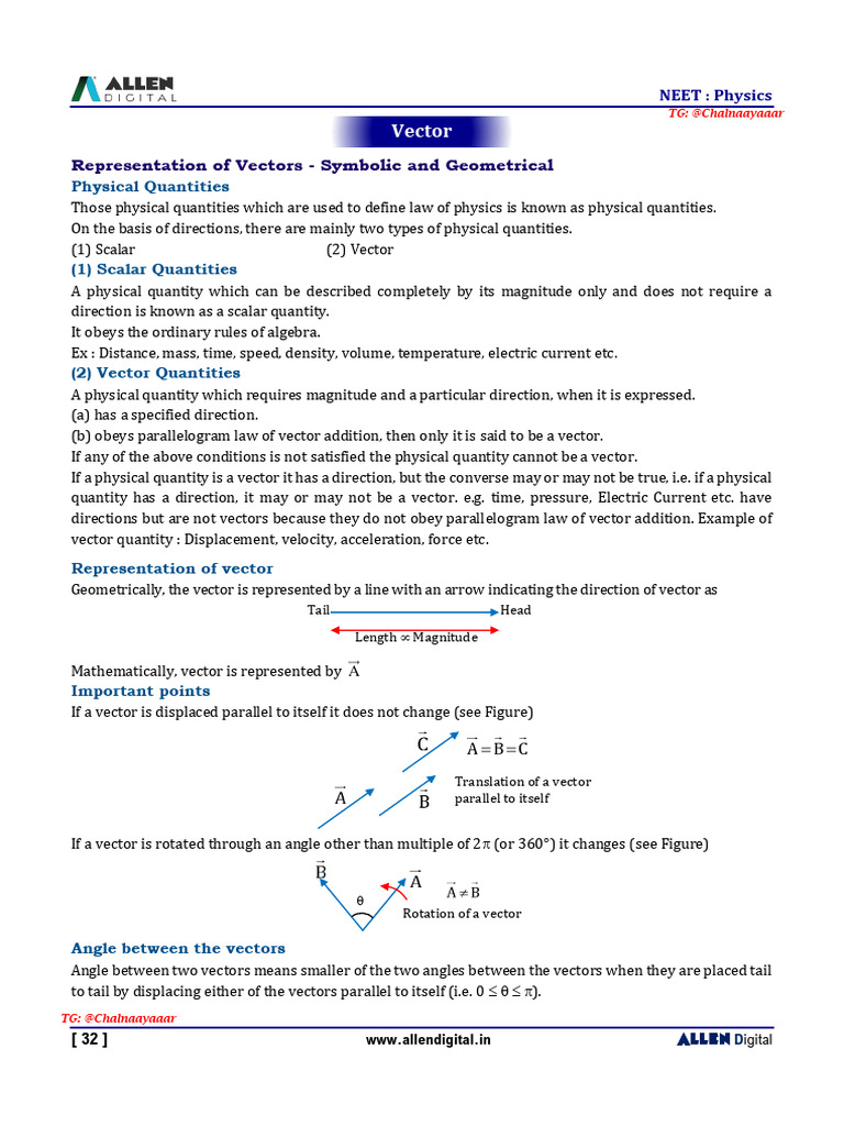 Vector | PDF | Euclidean Vector | Rotation Around A Fixed Axis