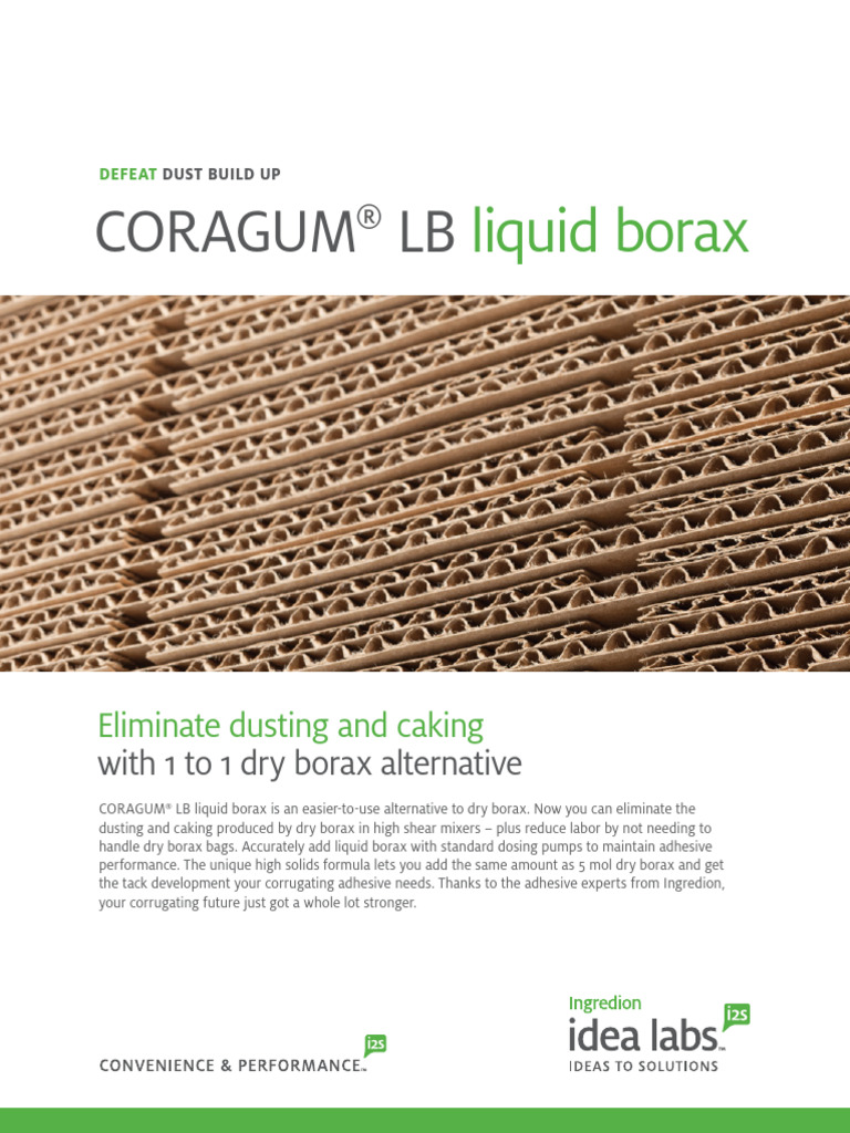 Liquid Borax Solution for Adhesives | PDF