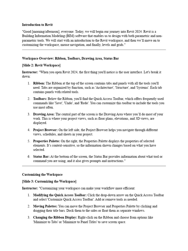 Revit - Lesson 1 - Levels & Grids | PDF | Autodesk Revit | Software