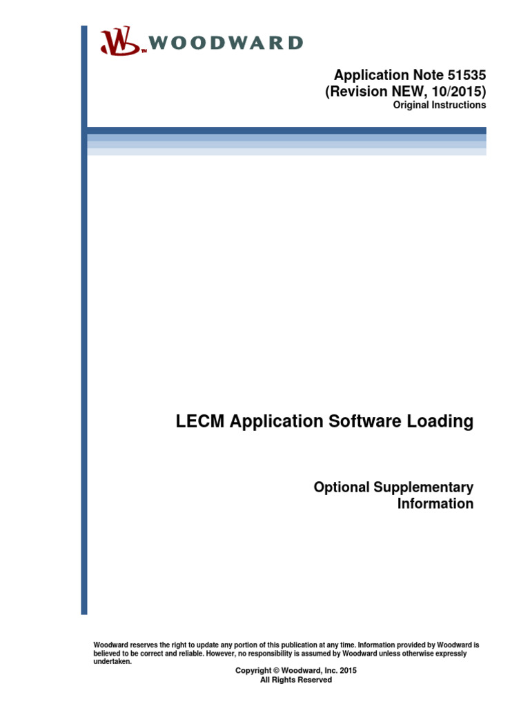 LECM Application Software Loading: Application Note 51535 (Revision NEW ...