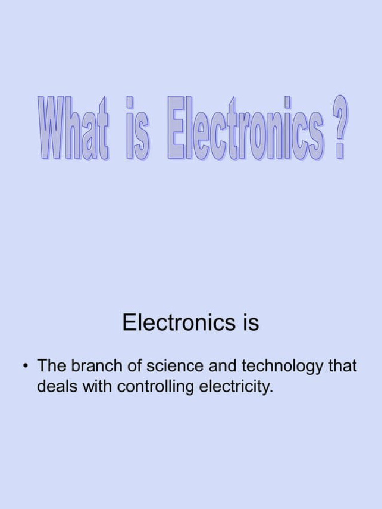 What Is Electronics | PDF