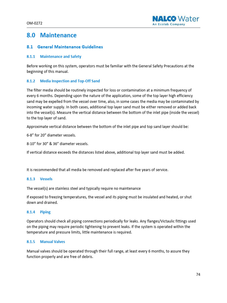 Industrial Filter Maintenance Guide | PDF | Valve | Pump