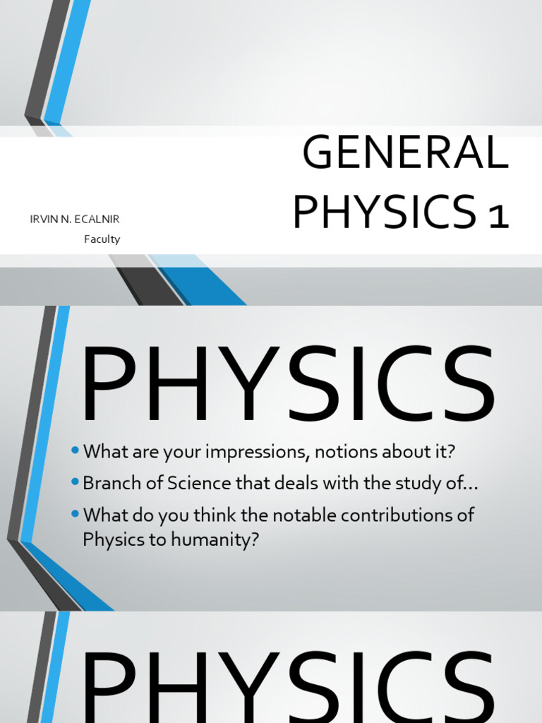 Stem General Physics 1 Lesson 1 Physical Quantities | PDF | Physics ...