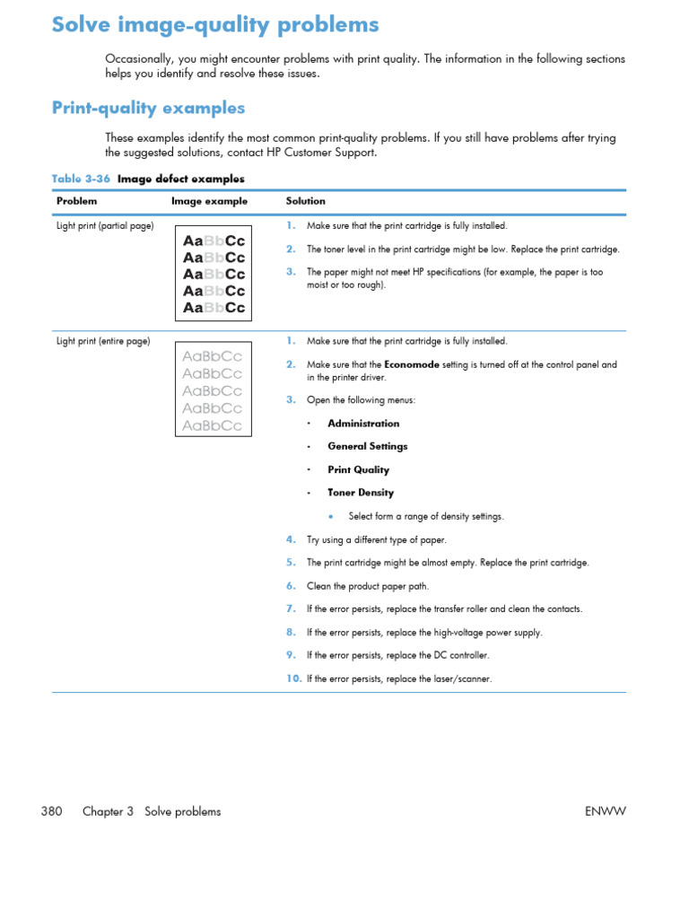 Fixing Print Quality Issues Guide | PDF | Printer (Computing) | Office ...