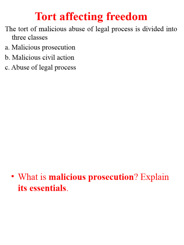 Malicious Prosecution | PDF | Malicious Prosecution | Prosecutor