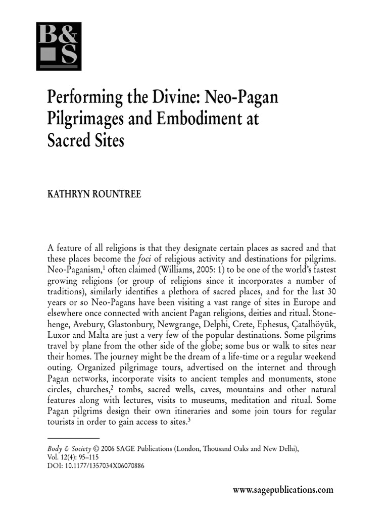 Rountree 2006 Performing The Divine Neo Pagan Pilgrimages and ...