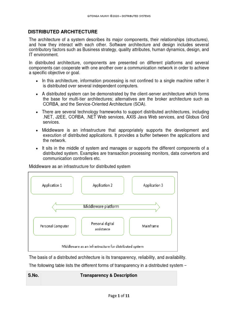 Distributed Architecture | PDF | Service Oriented Architecture | Common Object Request Broker ...