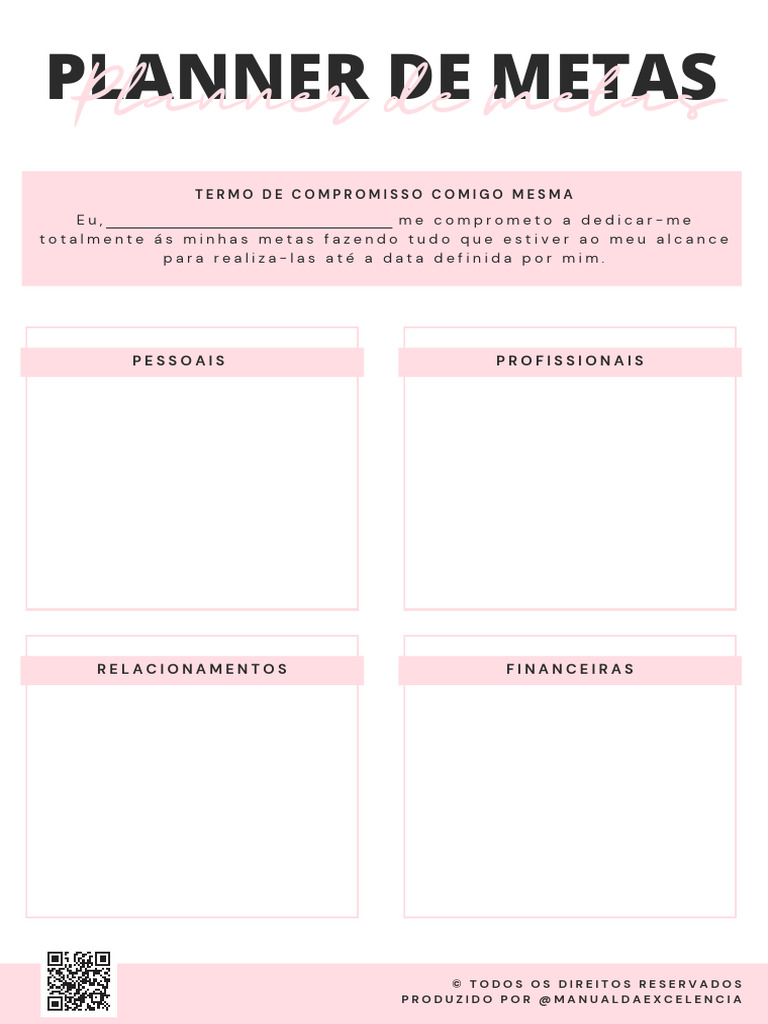 Planner de Metas - MDE | PDF