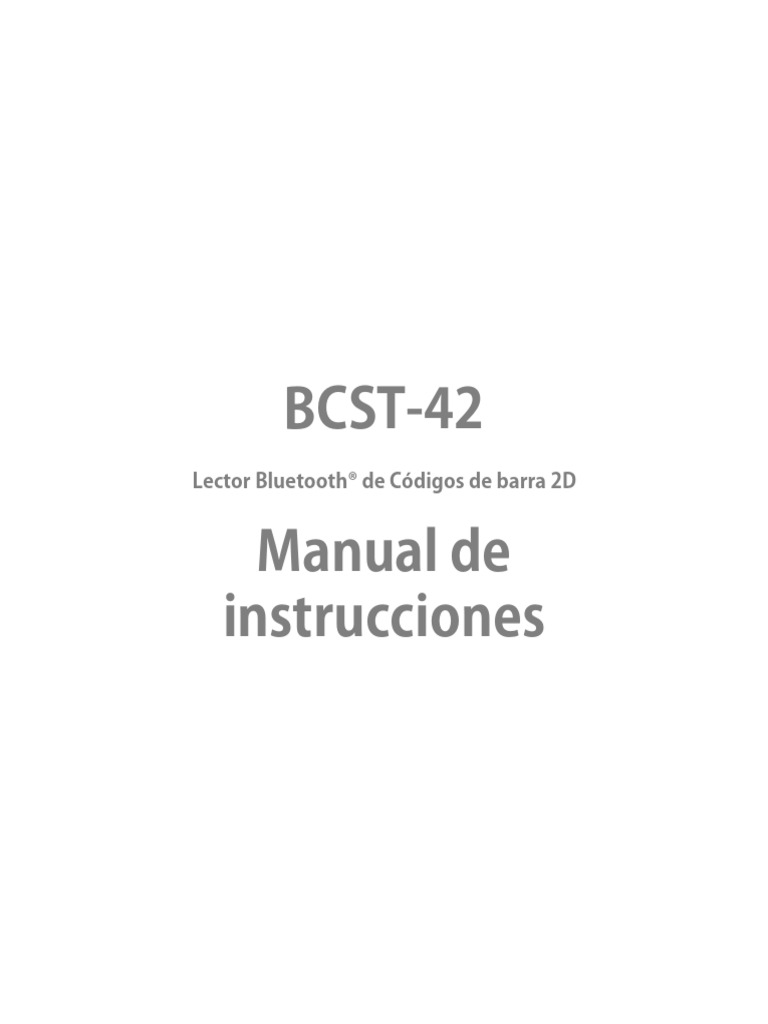 BCST-42 - Complete Manual - ES | PDF | Teclado | Almacenador intermediario de datos