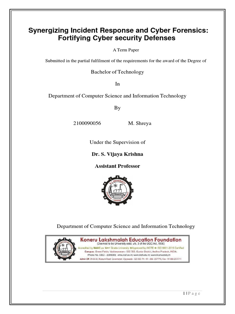 Final - Report (M. Shreya) | PDF | Security | Computer Security