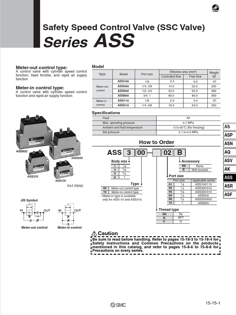 Series: Safety Speed Control Valve (SSC Valve) | PDF | Valve | Piston