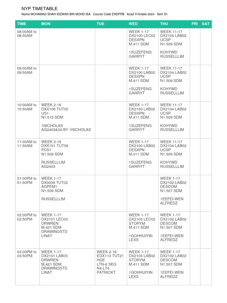 NYP moduleTT | PDF | Science & Mathematics