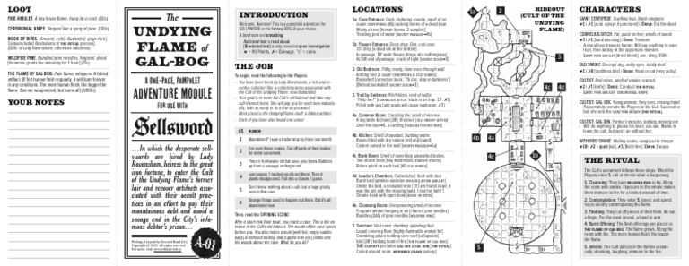 Undying Flame of Galbog | PDF