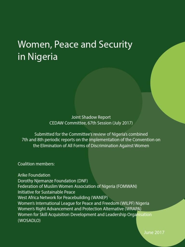 Nigeria's Women, Peace, and Security Report | PDF | Domestic Violence ...