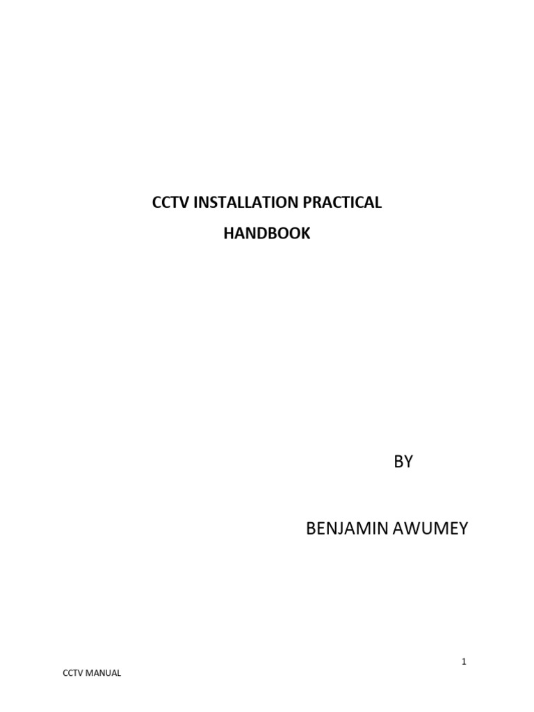 CCTV HANDBOOK New | PDF | Port (Computer Networking) | Closed Circuit ...