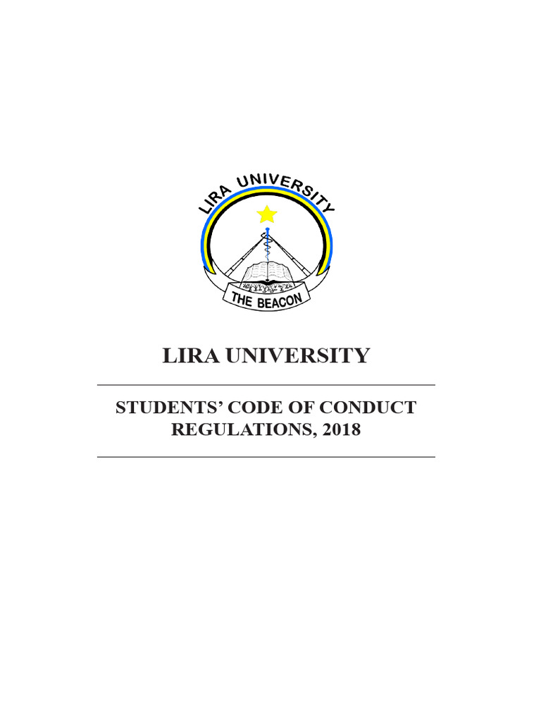 Lira University Students' Code of Conduct Handbook | PDF | Lawsuit | Fee