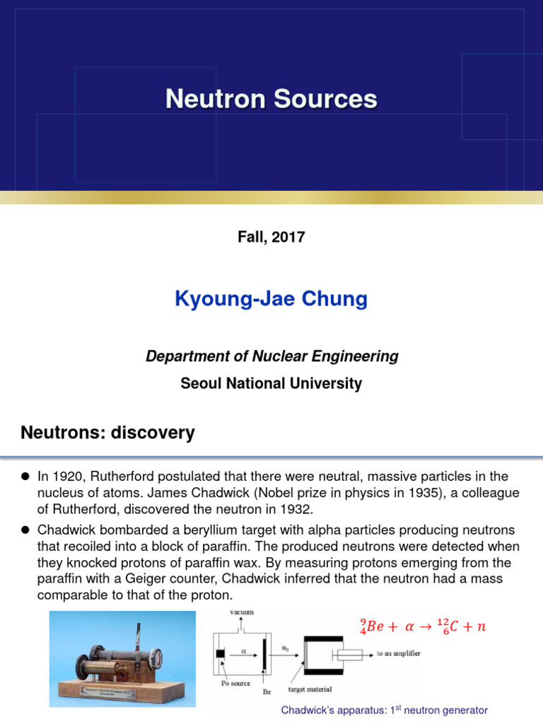 02 Neutron Sources | PDF | Neutron | Nuclear Fusion