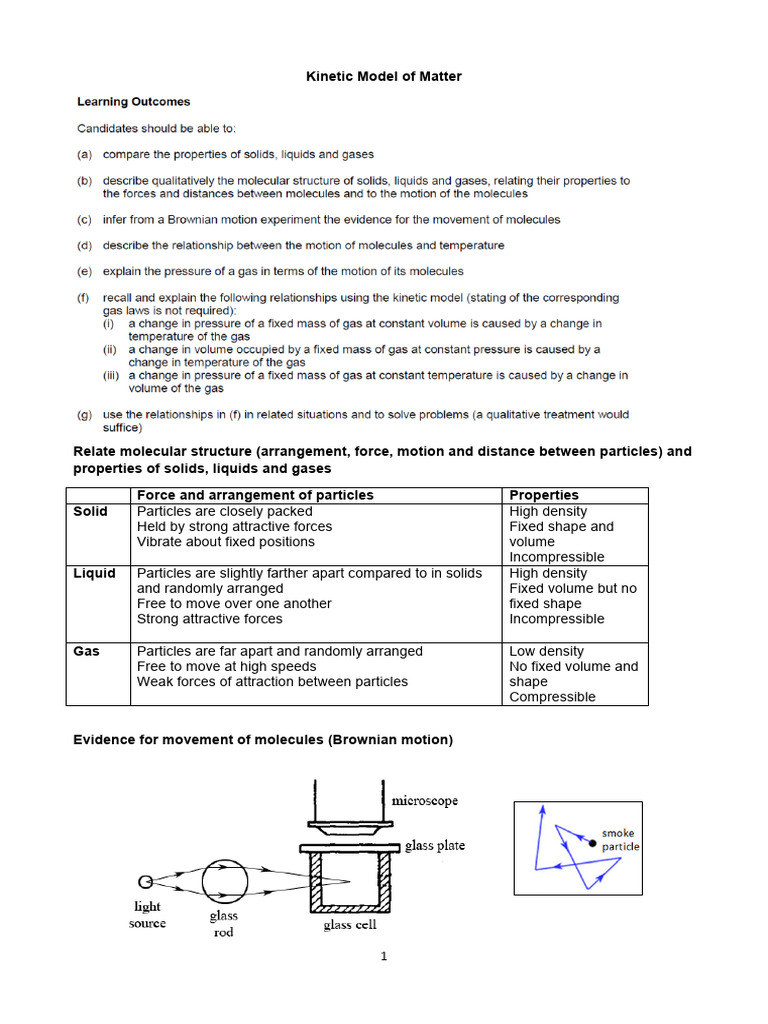 C9 Kinetic Model of Matter | PDF | Evaporation | Gases