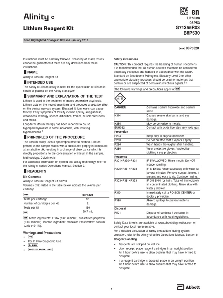 Lithium | PDF | Detection Limit | Magnesium