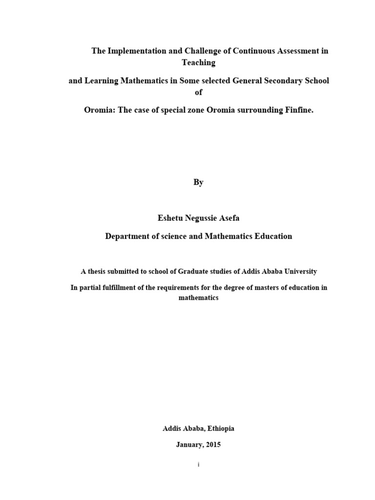Eshetu Negussie | PDF | Educational Assessment | Learning