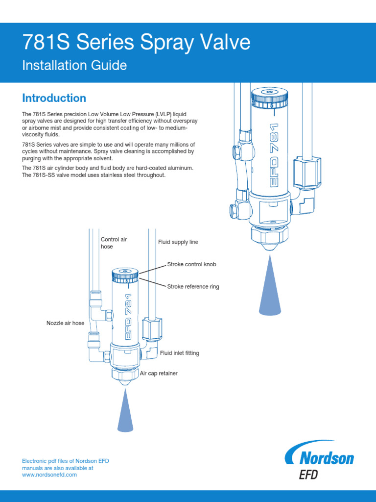 Nordson EFD 781S Installation Guide | PDF | Valve | Gas Technologies
