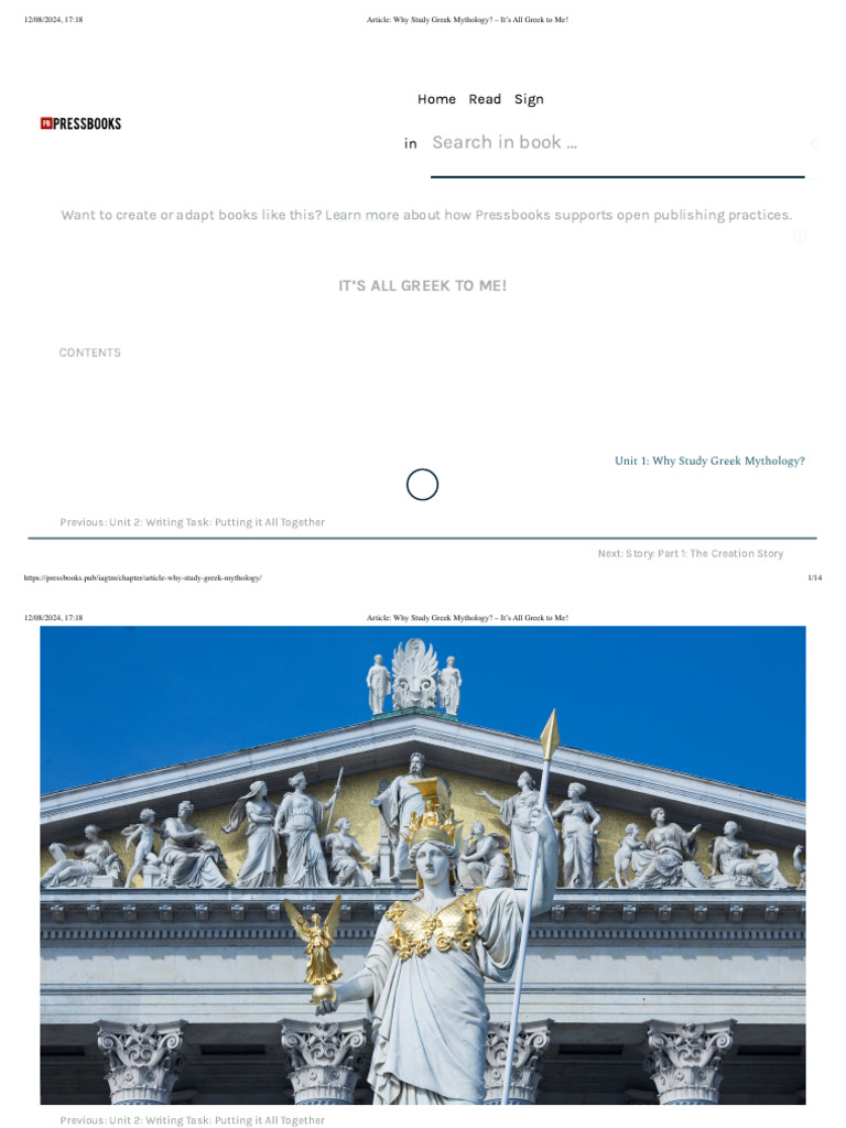 Article - Why Study Greek Mythology - It's All Greek To Me! | PDF ...