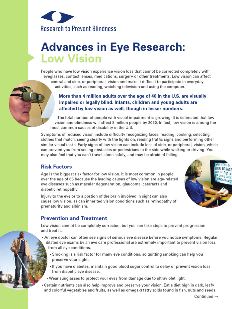 rpb_low_vision_facts_en-us | PDF | Visual Impairment | Ophthalmology