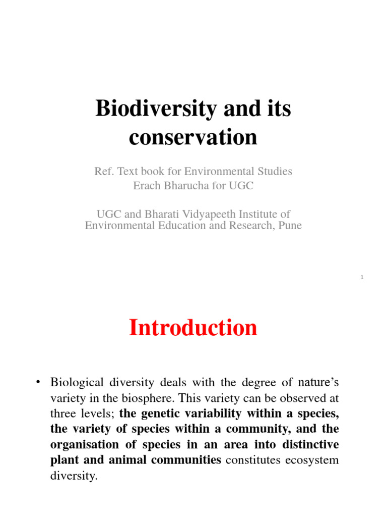 Biodiversity and Conservation in India | PDF | Biodiversity ...