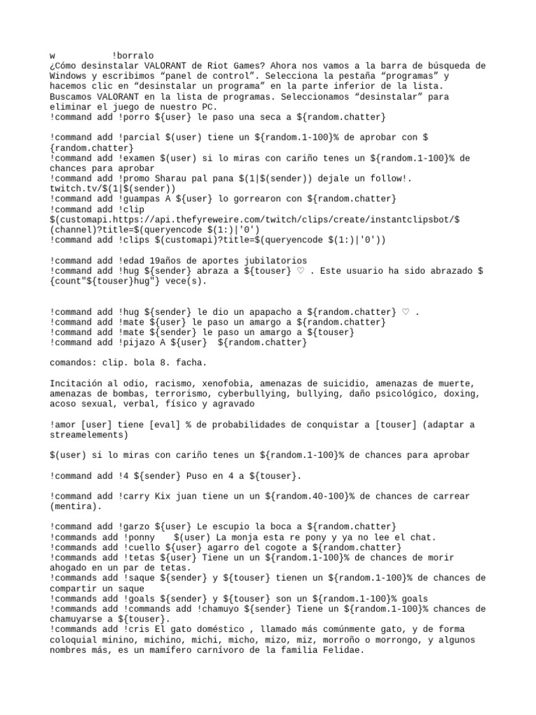 Comandos Stream | PDF | Injusticia | Agresión