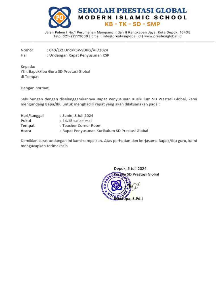 Surat Undangan Penyusunan KSP | PDF | Kesehatan Holistik