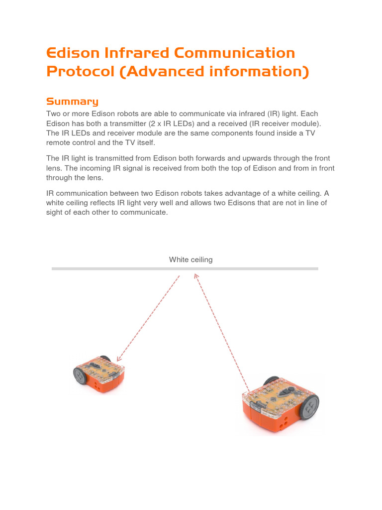 Edison Infrared Communication Protocol | PDF