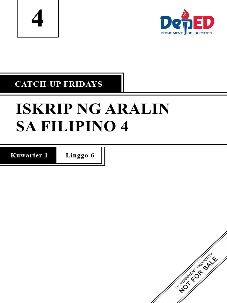 CO-2024-LS-Q1 - Week 6-Grade 4-CUF-Filipino-RVHP | PDF