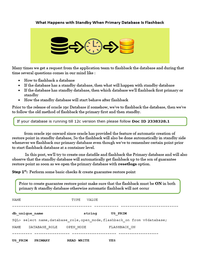 What Happens With Standby When Primary Database Is Flashback | PDF | Databases | Computer File