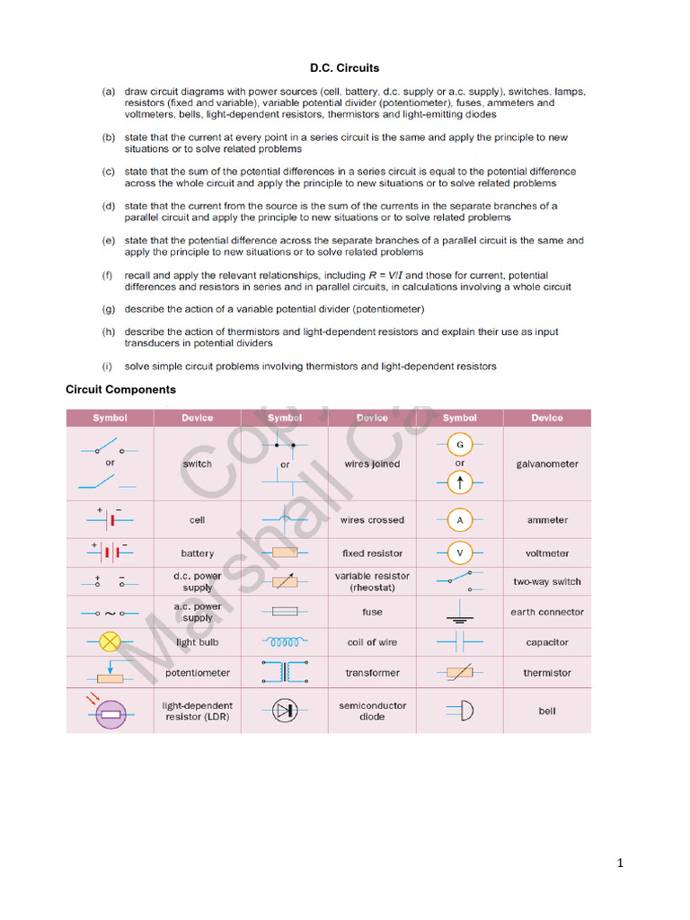 C18 DC Circuits | PDF | Fuse (Electrical) | Ac Power Plugs And Sockets