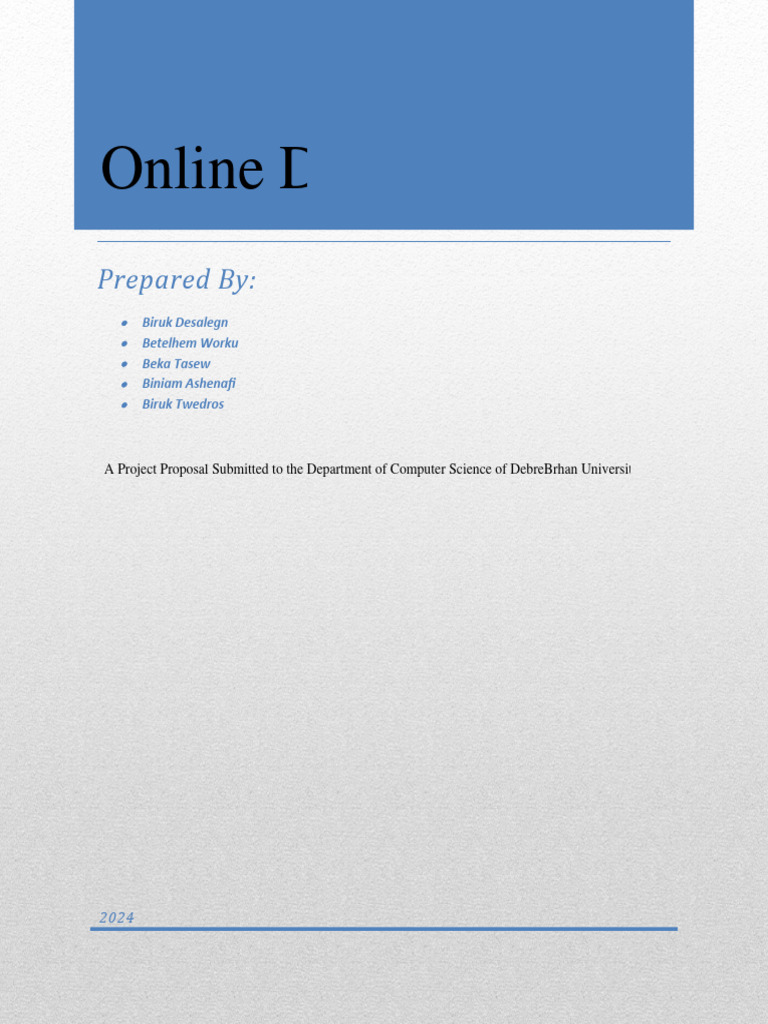 Online Delala Project Proposal MM | PDF | Cloud Computing | Streaming Media