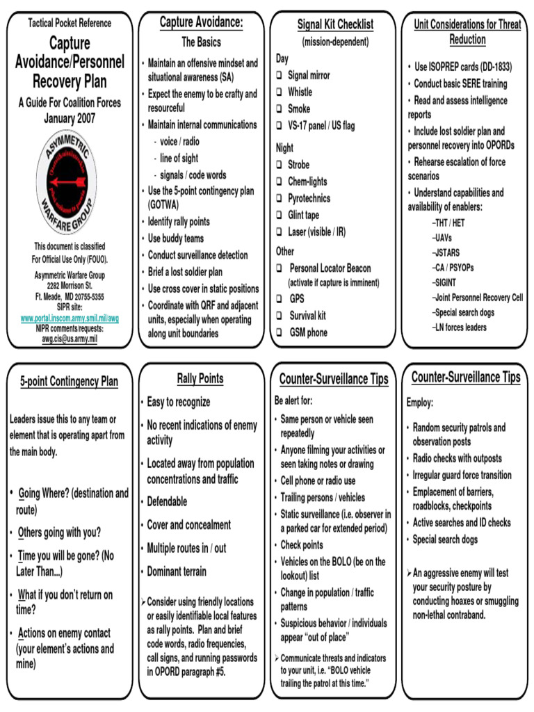 Avoidance Plan | PDF | Surveillance | Military