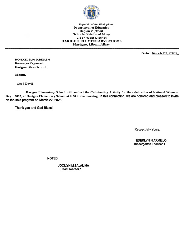 Letter To The Parents With Reply Slip | PDF